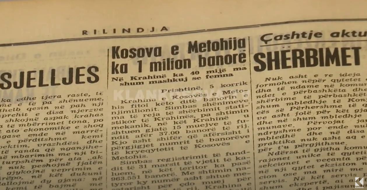 Para 60 vjetëve e 2 ditëve, lindi kosovari i njëmiliontë Para 60 vjetëve e 2 ditëve, lindi kosovari i njëmiliontë