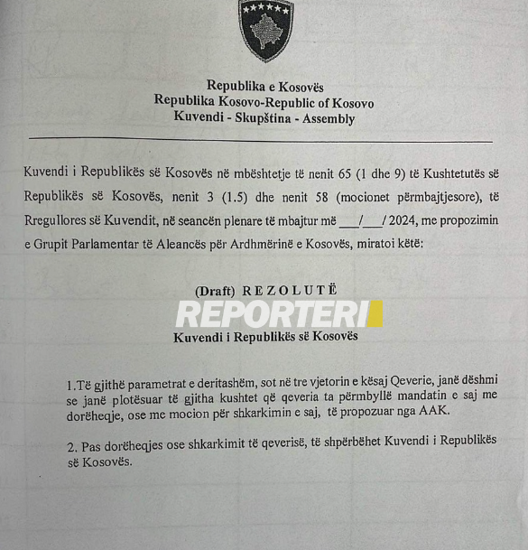 AAK-ja sot me rezolutë kërkon dorëheqjen e Kurtit dhe shpërndarjen e ... AAK-ja sot me rezolutë kërkon dorëheqjen e Kurtit dhe shpërndarjen e ...